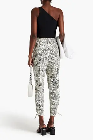 Isabel Marant Étoile Badeloisa Cropped Zebra-print Leather Pants