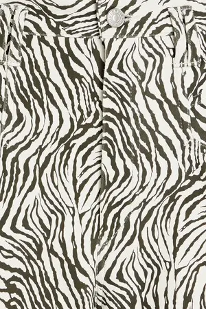 Isabel Marant Étoile Badeloisa Cropped Zebra-print Leather Pants