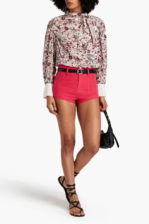 Isabel Marant Linen-blend Ripstop High-rise Shorts