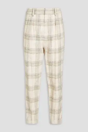 Isabel Marant Checked Corduroy Tapered Trousers