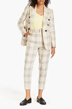 Isabel Marant Checked Corduroy Tapered Trousers