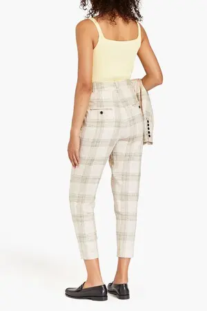 Isabel Marant Checked Corduroy Tapered Trousers