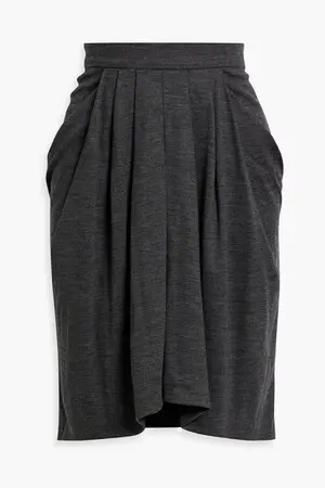 Isabel Marant Ginali Pleated Wool-jersey Skirt