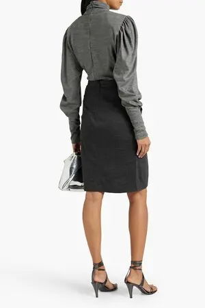 Isabel Marant Ginali Pleated Wool-jersey Skirt
