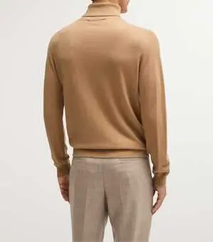 BOSS Cashmere Rollneck Sweater - Beige