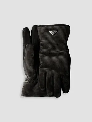 Prada Corduroy Gloves Black