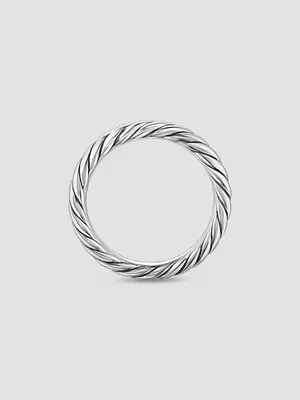 David Yurman Cable Band Ring In Sterling 3.4mm