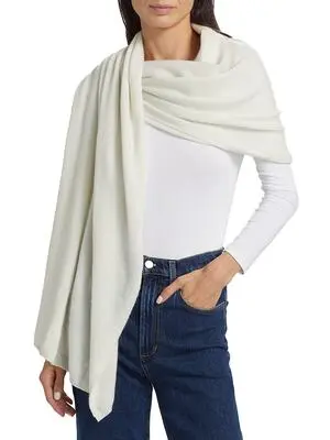 Sofia Cashmere Sequined Metallic Cashmere Wrap Ivory