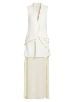 Brandon Maxwell Women's The Sutton Layered Maxi Dress - White  - White
