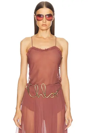 Chloé Tulle Tank Top