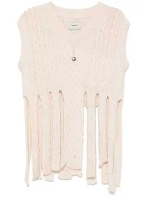 Coperni Cable Knit Vest - Neutrals