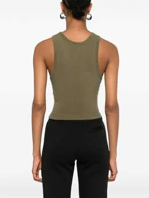 ENTIRE STUDIOS Cropped Tank Top - Green