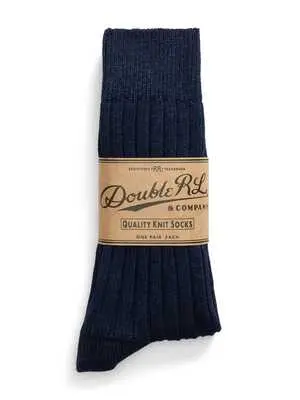 Ralph Lauren Ribbed Knit Crew Socks