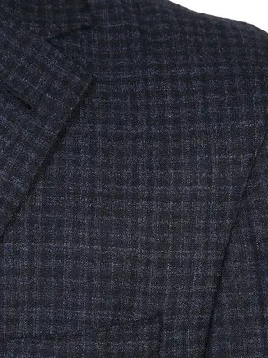 Corneliani Checked Wool Blazer - Blue