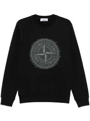 Stone Island Organic-cotton Jersey Sweatshirt - Black