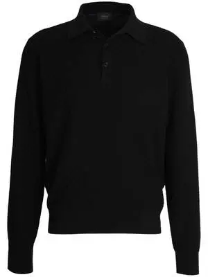 Brioni Trama Polo Shirt - Black