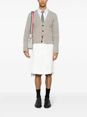 Thom Browne Chunky-knit Wool Cardigan