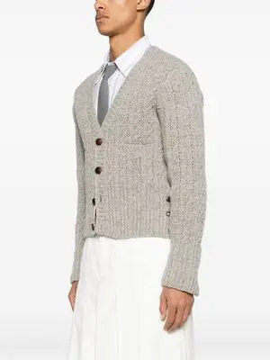 Thom Browne Chunky-knit Wool Cardigan