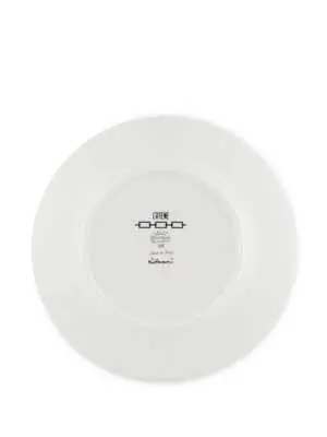 GINORI 1735 Catene Nero Dessert Plate - White