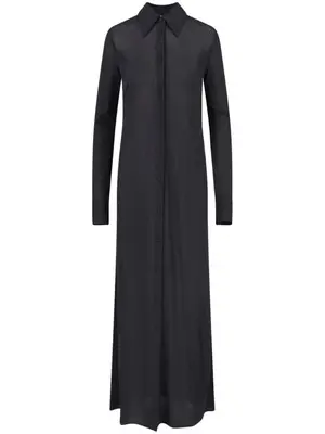 Women's Long-Sleeve Maxi Shirt Dresses