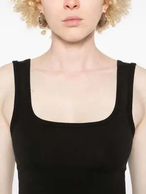 ENTIRE STUDIOS Square Neck Tank Top - Black