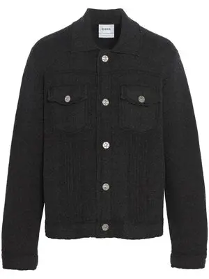 BARRIE Knitted Denim Jacket - Black