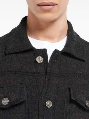 BARRIE Knitted Denim Jacket - Black