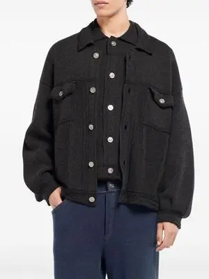 BARRIE Oversized Denim Jacket - Black