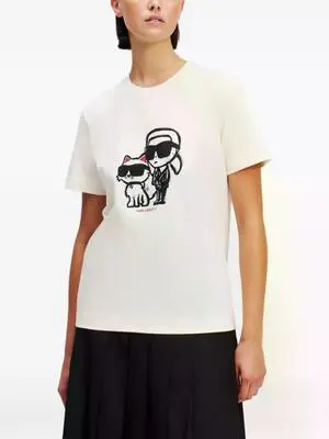 Karl Lagerfeld Ikon Sketch Duo T-shirt - White