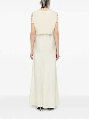 JIL SANDER Layered Wool-silk Blend Dress