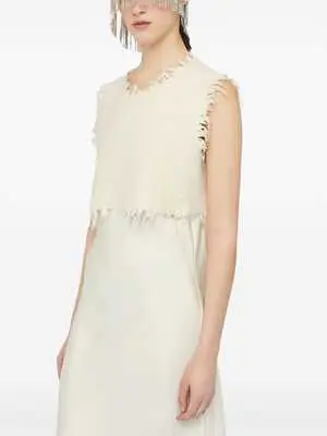JIL SANDER Layered Wool-silk Blend Dress