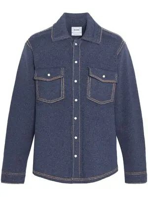BARRIE Knitted Overshirt - Blue