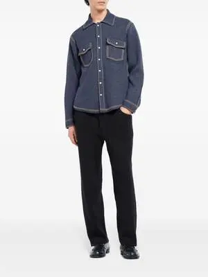 BARRIE Knitted Overshirt - Blue
