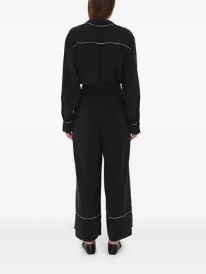 A.M.G. Contrast-piping Pajama Trousers