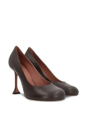 Amina Muaddi 95mm Iris Pyramid-heel Pumps - Brown