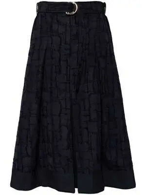 3.1 Phillip Lim Check Pattern Skirt - Mi401 Midnight