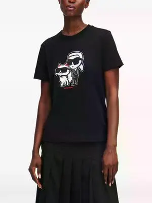Karl Lagerfeld Ikon Choupette T-shirt - Black