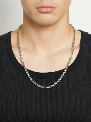 Emanuele Bicocchi Hammered Chain Necklace - Silver