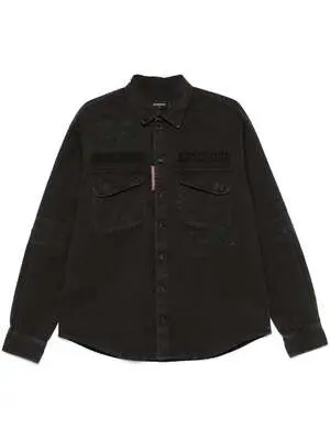 Dsquared2 Ranger Logo-embroidered Shirt - Black