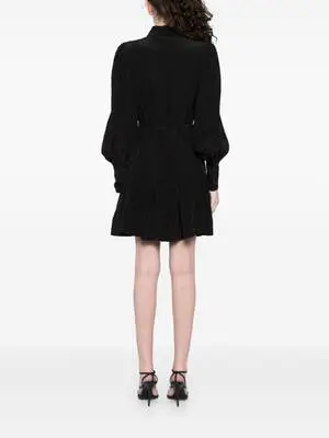 zimmermann shirt mini dress black Tuck Mini Shirt Dress