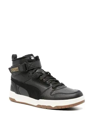 PUMA Rebound Leather Sneakers - Black