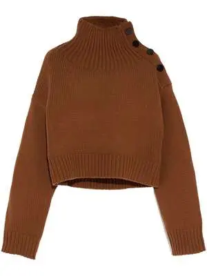 YVES SALOMON Cropped Knit Jumper