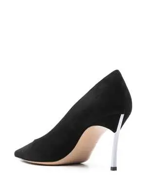 Casadei 90mm Superblade Suede Pumps