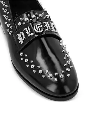 Philipp Plein Stud-embellished Leather Loafers