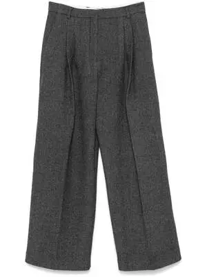 Mark Kenly Domino Tan Portlyn Wide Leg Trousers - Grey