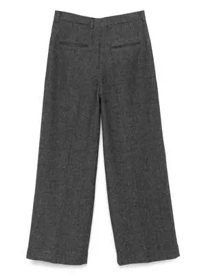 Mark Kenly Domino Tan Portlyn Wide Leg Trousers