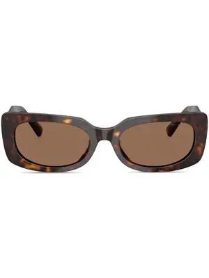 JIMMY CHOO Oval-frame Sunglasses - Brown