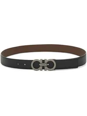 FERRAGAMO Gancini Buckle Belt - Brown