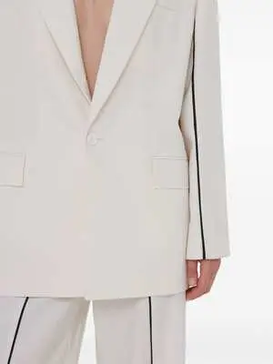 A.M.G. Contrast-piping Wide Leg Trousers