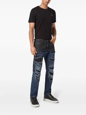 Philipp Plein Leather Pocket Super-straight Jeans